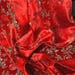 Satin Red Brocade Fabric With Chinese Floral Print 47” Wide Price 1 ...