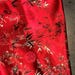 Satin Red Brocade Fabric With Chinese Floral Print 47” Wide Price 1 ...