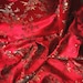 Satin Red Brocade Fabric With Chinese Floral Print 47” Wide Price 1 ...
