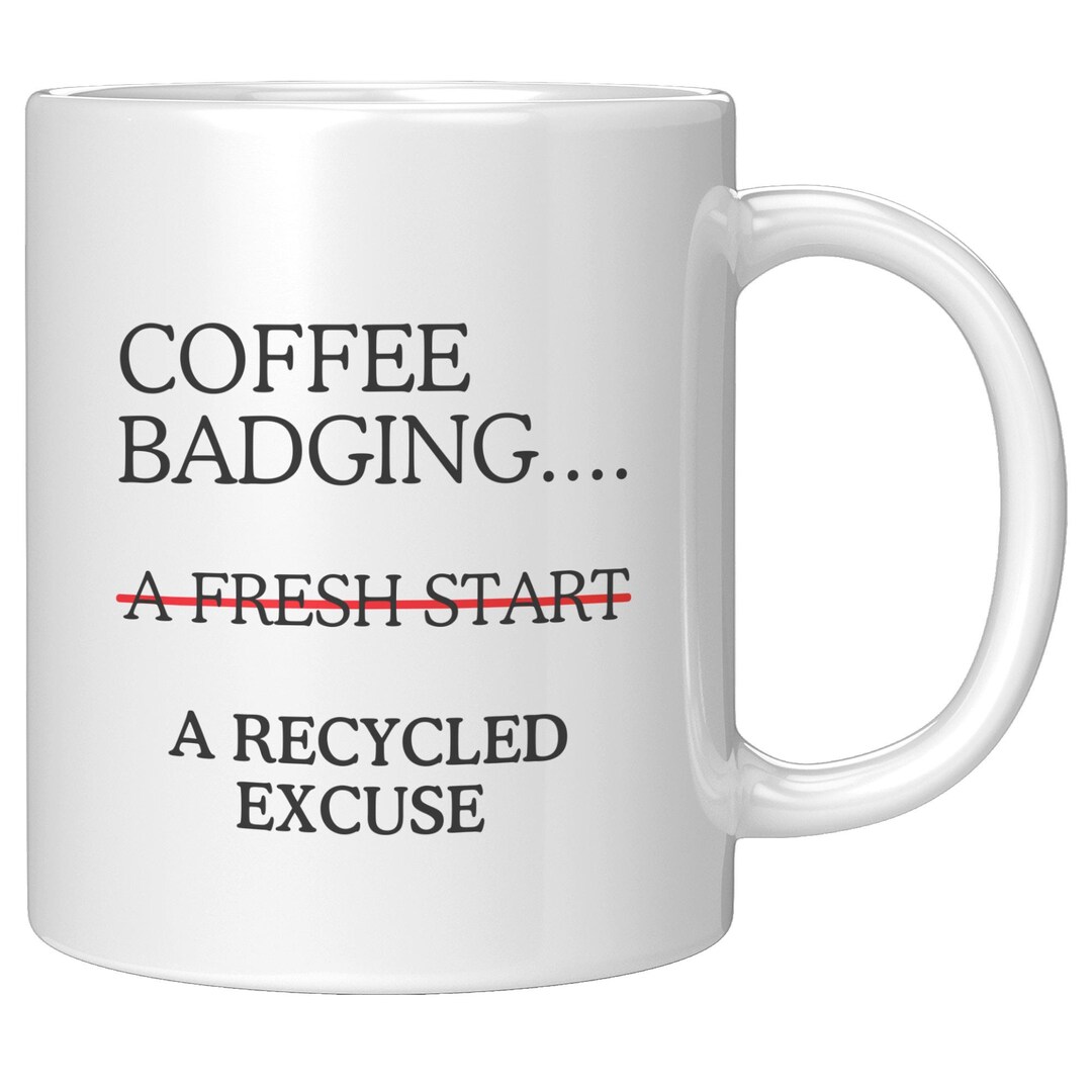 Coffee Badging Coffee Mug for Coworker, Funny Office Gift, Sarcastic ...