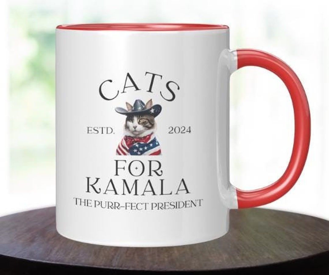 Rodeo Kitten Cats for Kamala Harris 2024 Coffee Mug, Kamala for ...