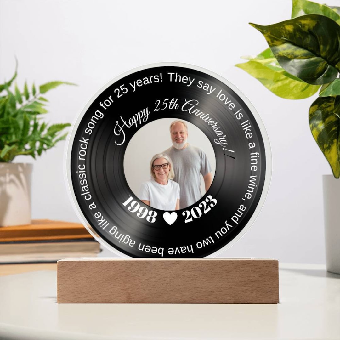 Personalized 25 Year Anniversary Gifts, 25th Wedding Anniversary Gift ...
