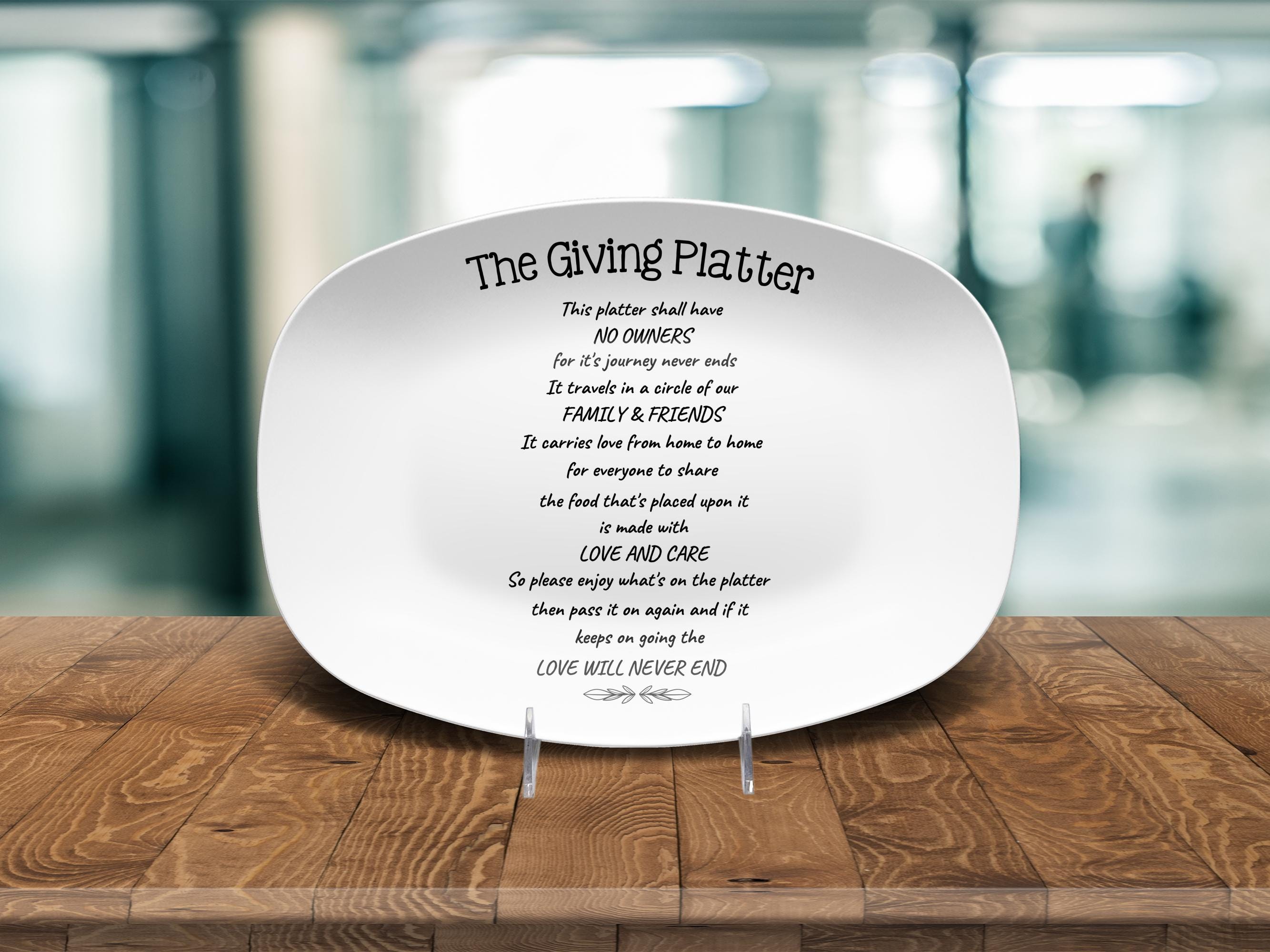 The Giving Platter Housewarming Gift, Thankful Thanksgiving Platter ...