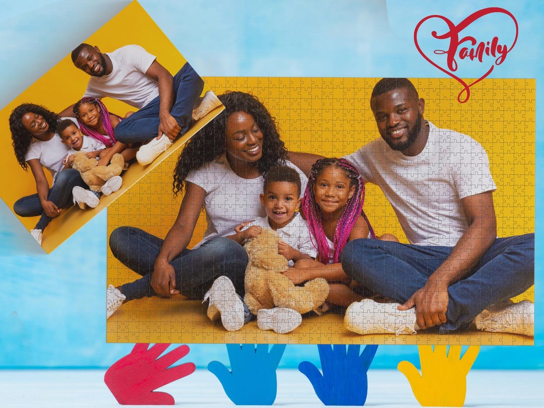 Personalized Family Photo Puzzle, Custom Photo Jigsaw Puzzle ...