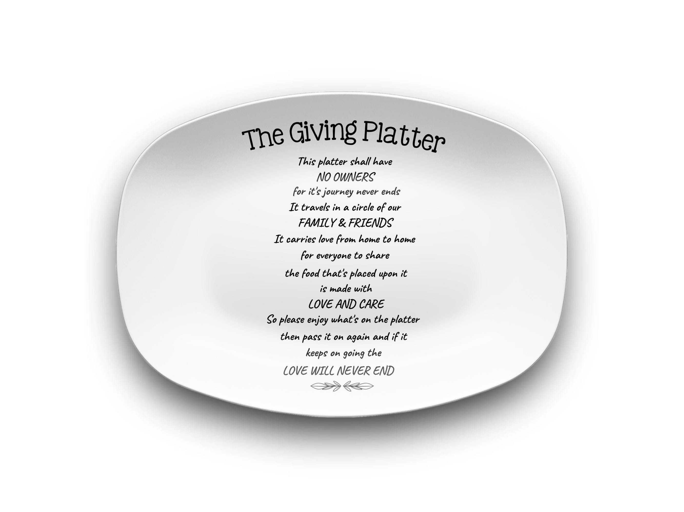 The Giving Platter Housewarming Gift, Thankful Thanksgiving Platter ...