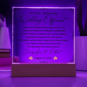 Wedding Officiant Gift, Custom Wedding Officiant Gift, Custom Acrylic ...