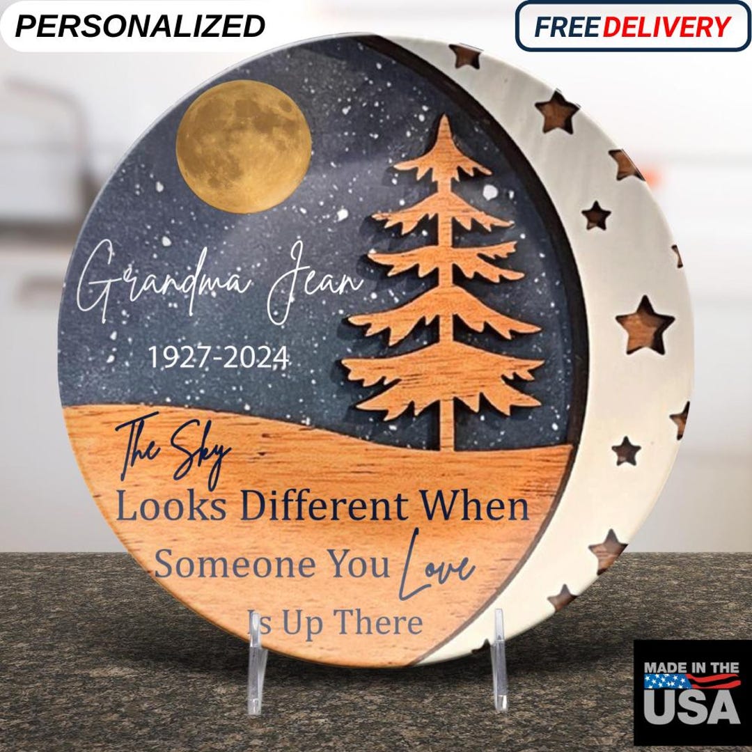 Personalized Memorial Remembrance Plate, Personalized in Memory of ...