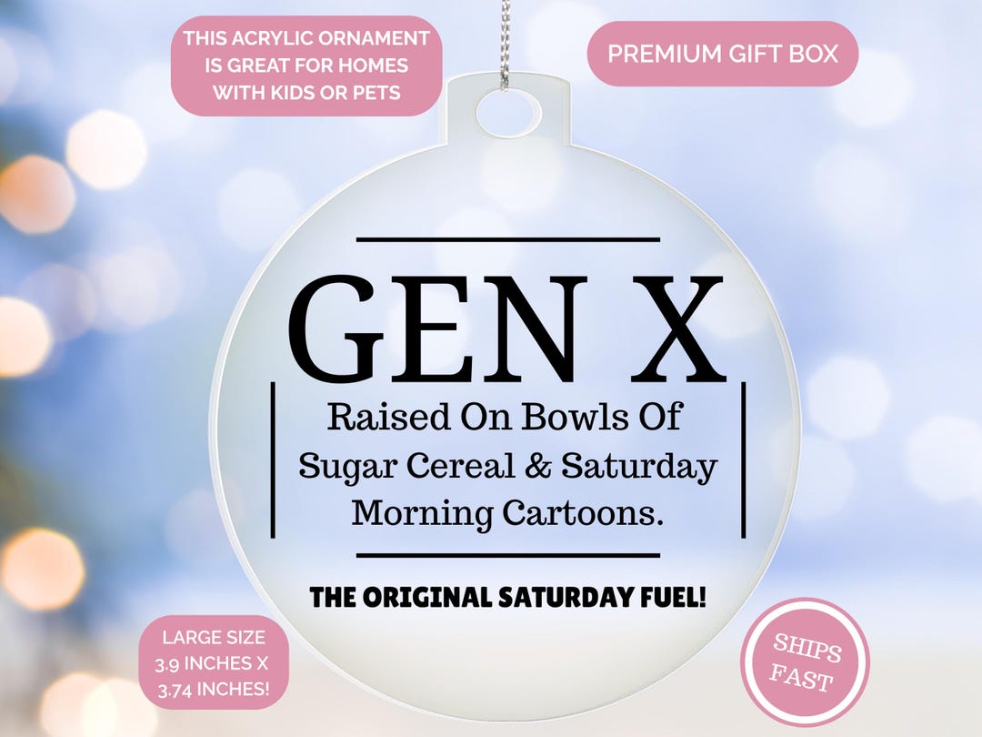 Funny Gen X Ornament, Retro Genx Humor Christmas Gift, Generation X ...