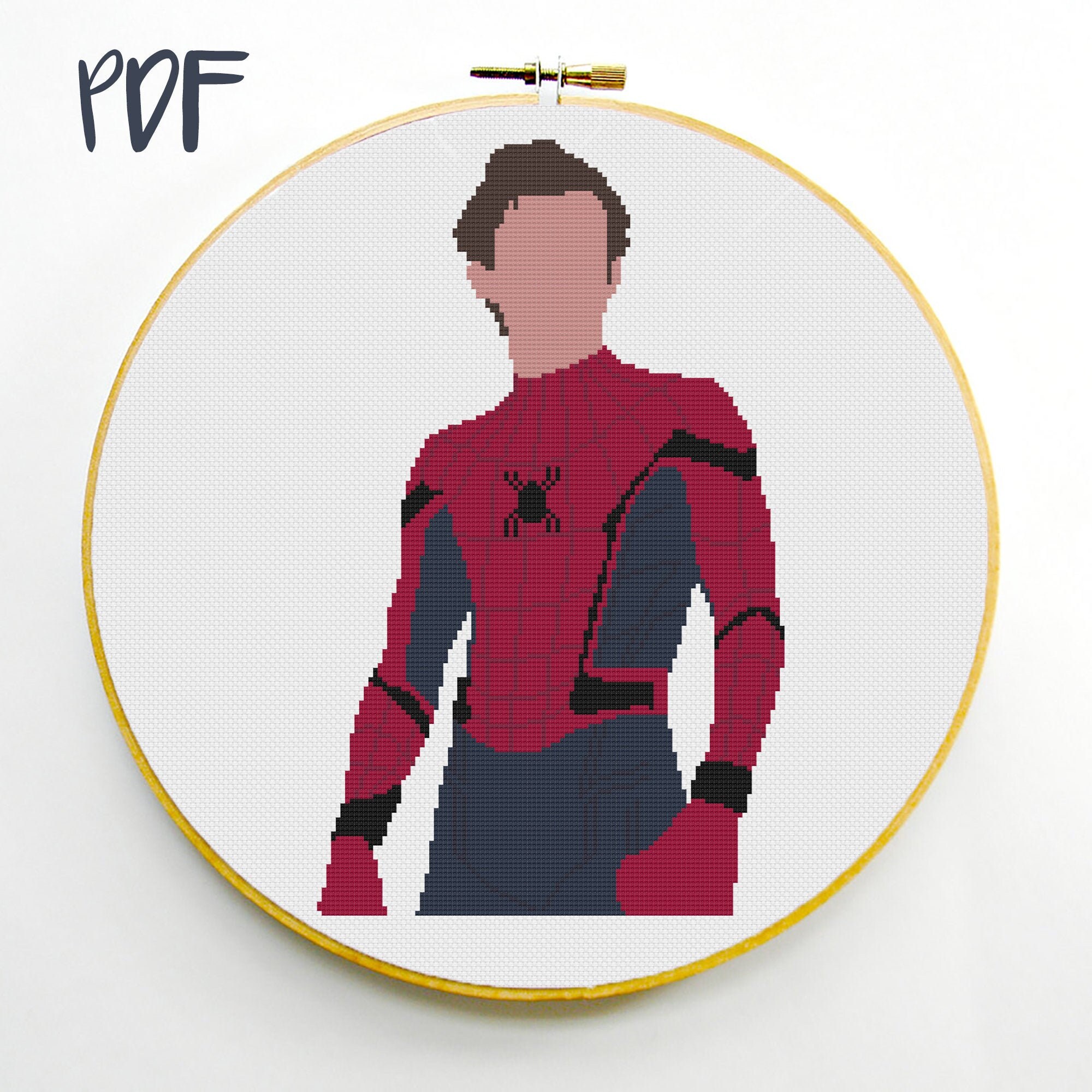 Spider-man Cross Stitch Pattern Tom Holland Embroidery Pattern Cute ...