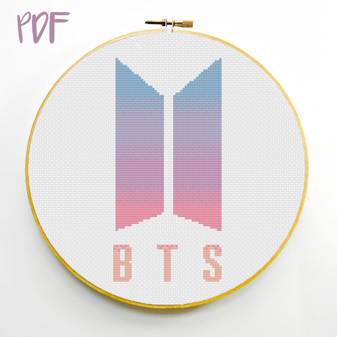 BTS Cross Stitch Pattern K-pop Embroidery Design Cute PDF Pattern - Etsy