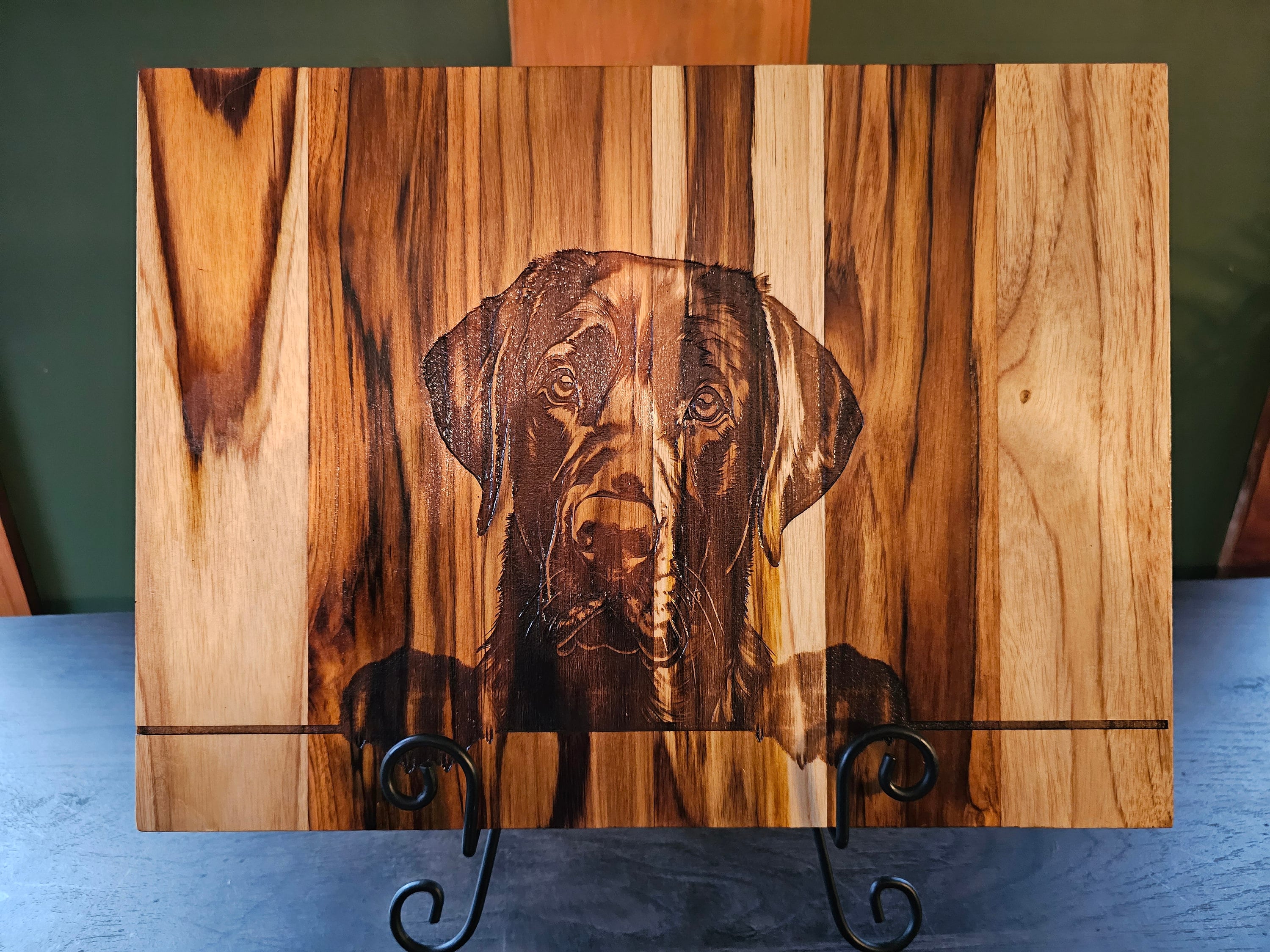 Laser Engraved Black Labrador Retriever Teak Wood Charcuterie Board or ...