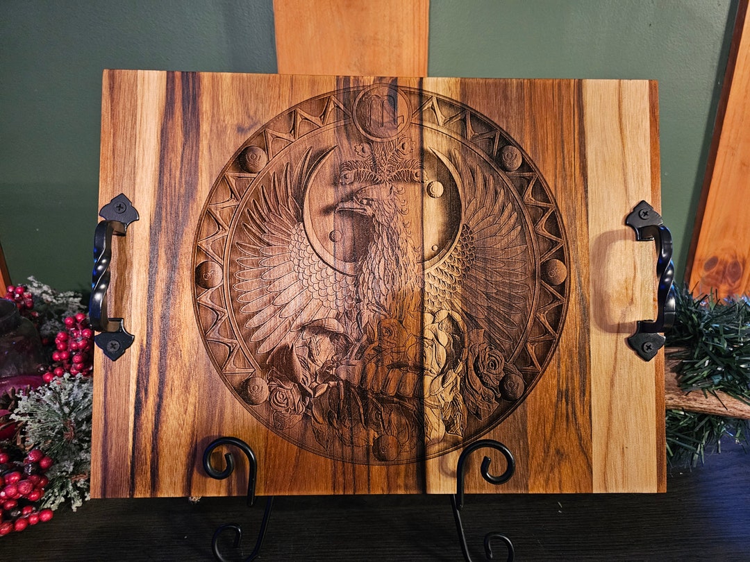Laser Engraved Scorpio Sign Teak Wood Charcuterie Board or Cutting ...