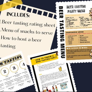 BEER TASTING Printable PDF | Octoberfest Party Kit| Holiday Activities ...