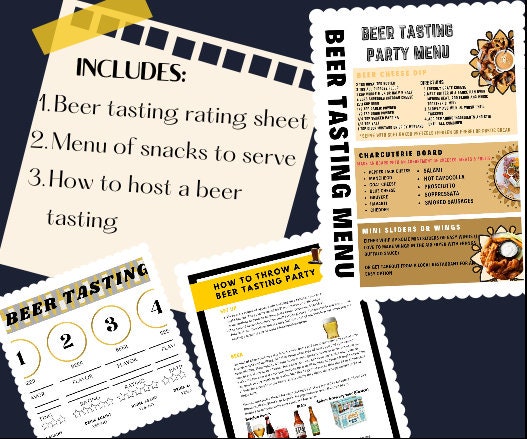 BEER TASTING Printable PDF | Octoberfest Party Kit| Holiday Activities ...