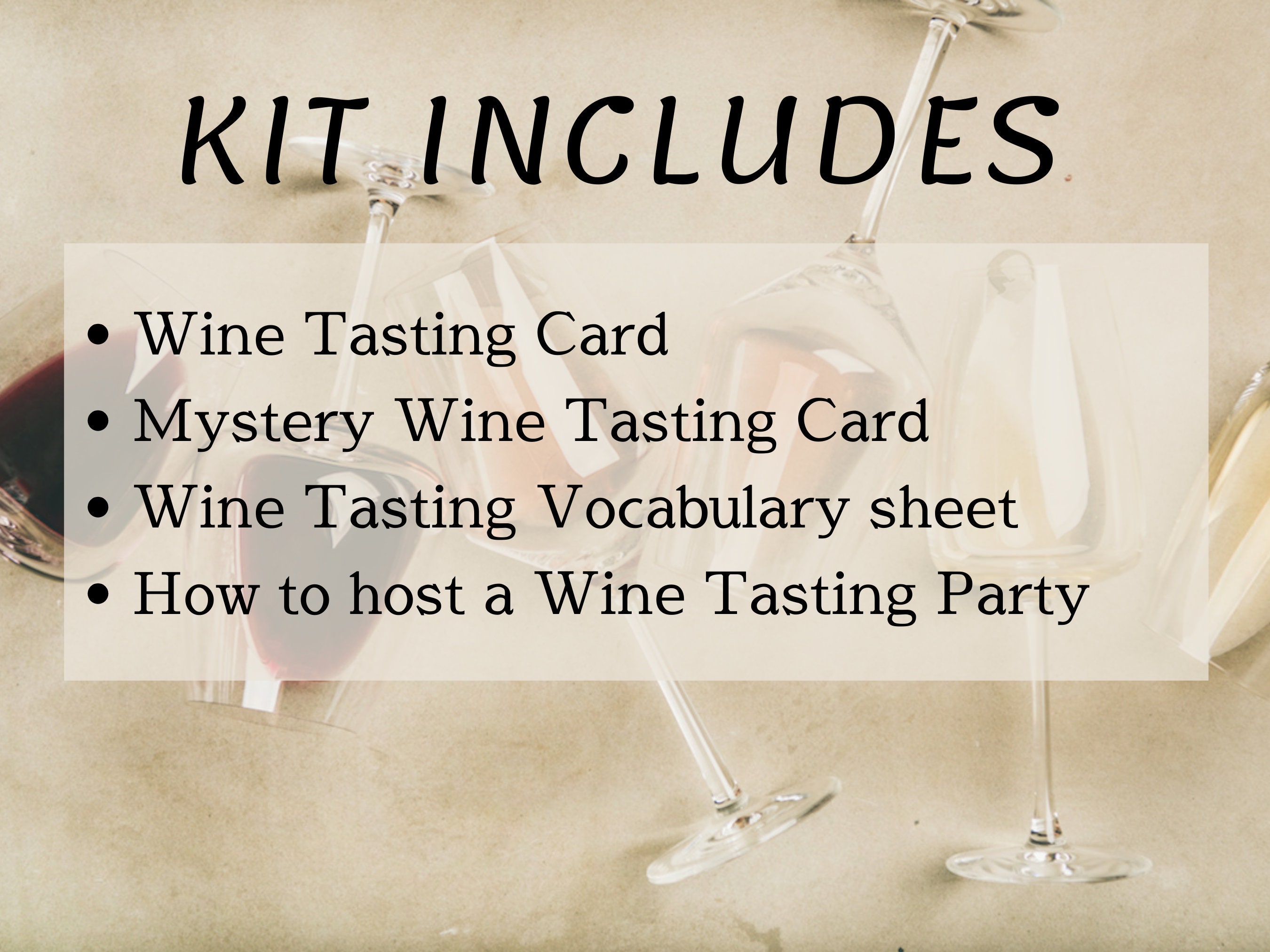 WINE TASTING Printable PDF Download - Etsy