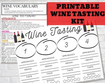 Wine Tasting Tips, Party Games, Printable, Instant Download - Etsy