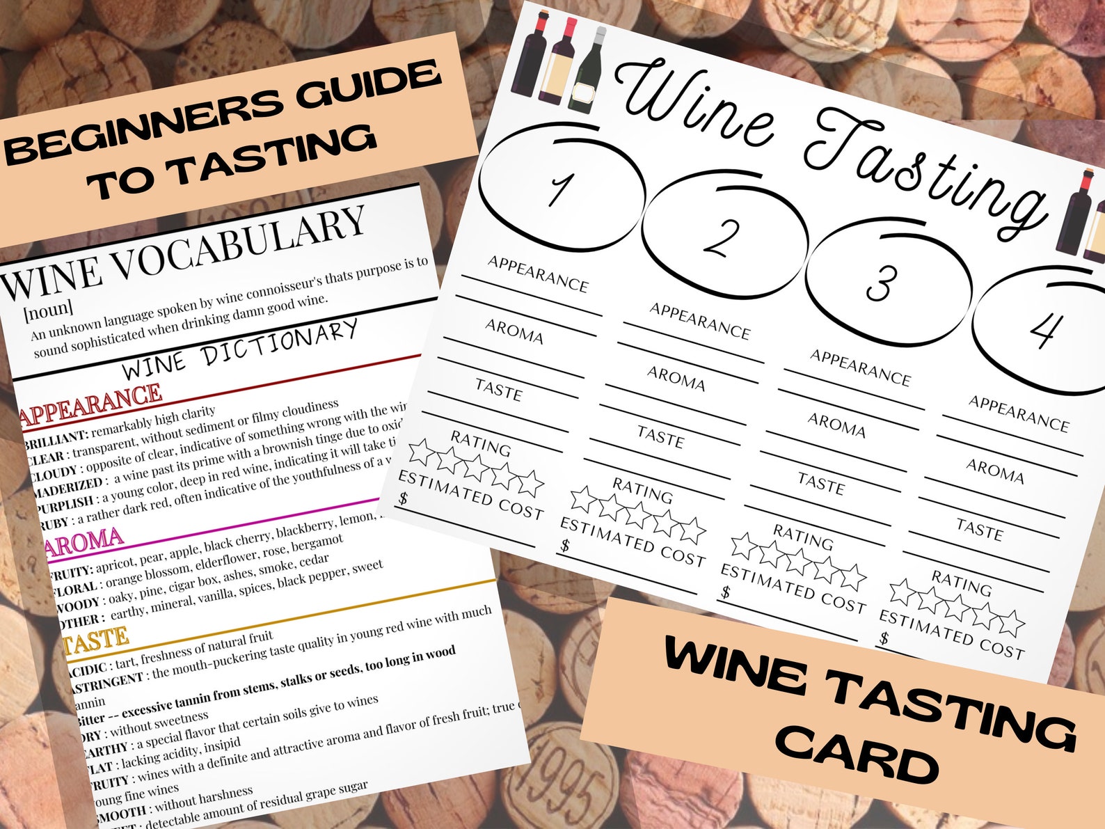 WINE TASTING Printable PDF Download - Etsy