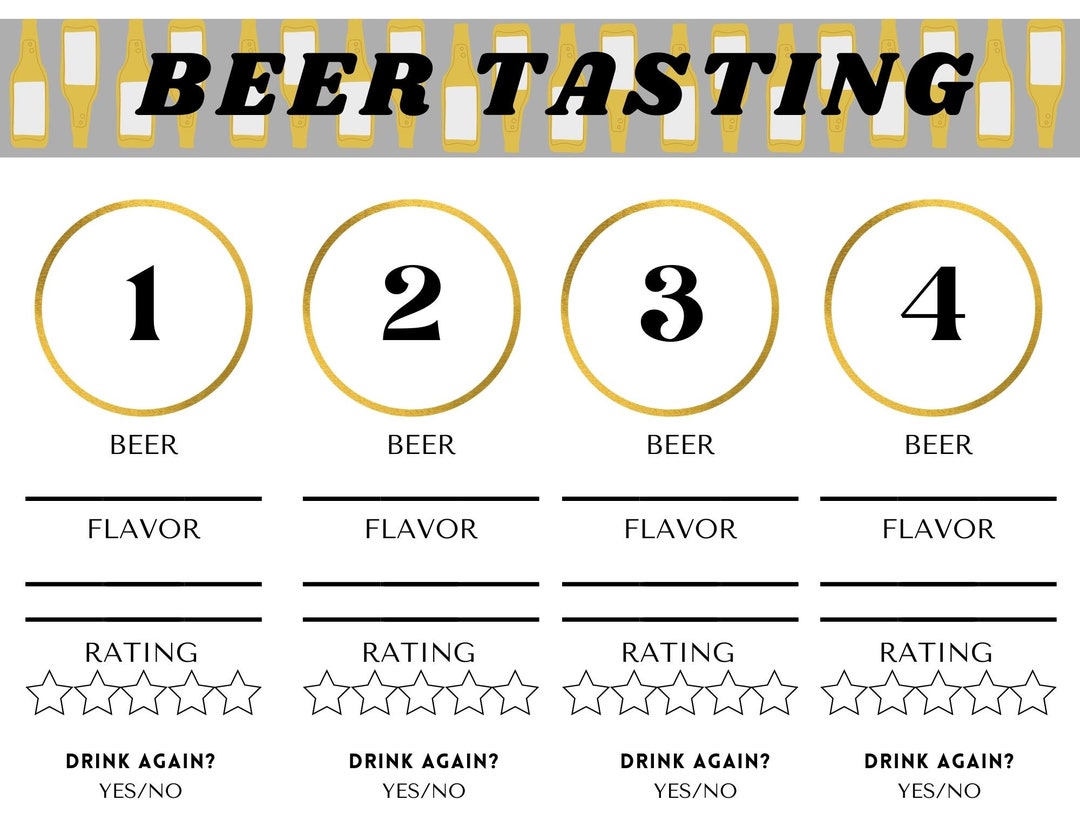 BEER TASTING Printable PDF | Octoberfest Party Kit| Holiday Activities ...