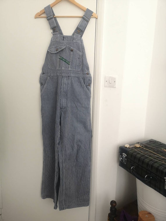 Vintage 90s KEY Imperial 80s Bib Overalls jeans, blue… - Gem
