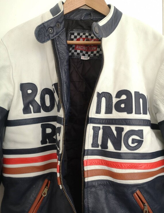 Vintage rothmans racing moto-cycle leather jacket in … - Gem