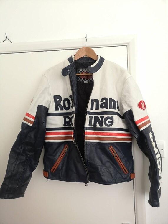 Vintage rothmans racing moto-cycle leather jacket in … - Gem