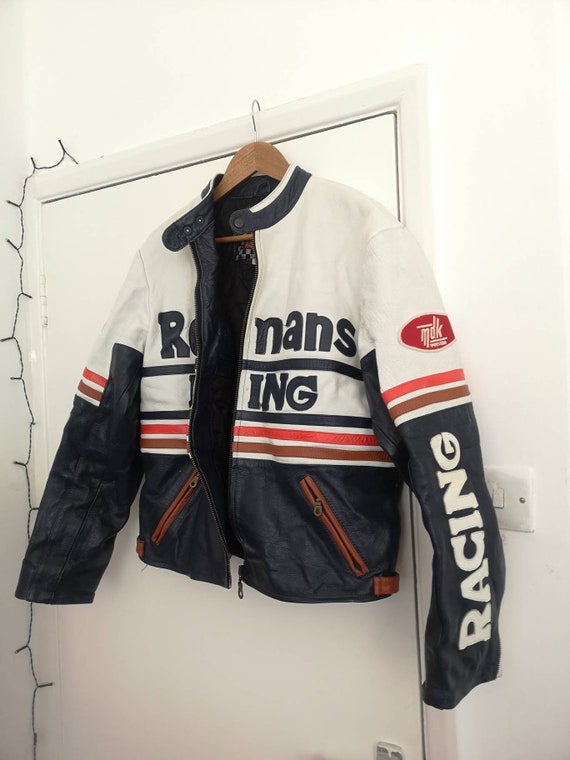 Vintage rothmans racing moto-cycle leather jacket in … - Gem