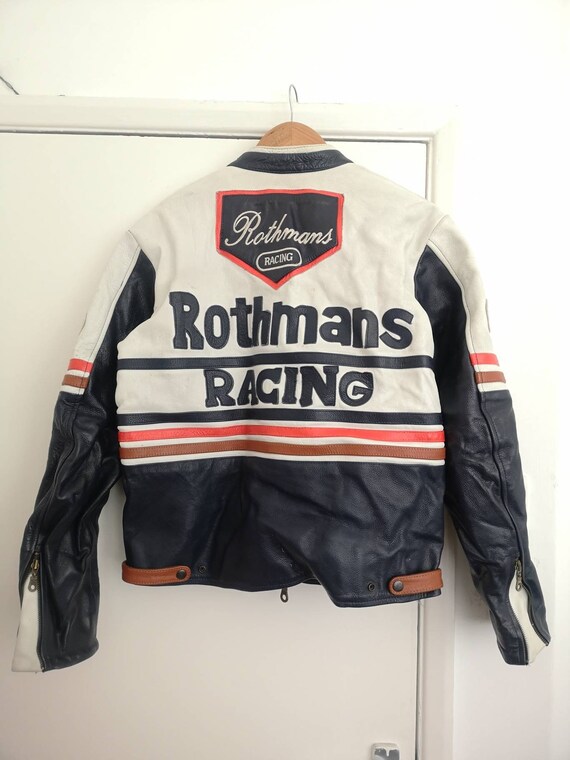 Vintage rothmans racing moto-cycle leather jacket in … - Gem