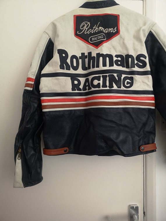 Vintage rothmans racing moto-cycle leather jacket in … - Gem