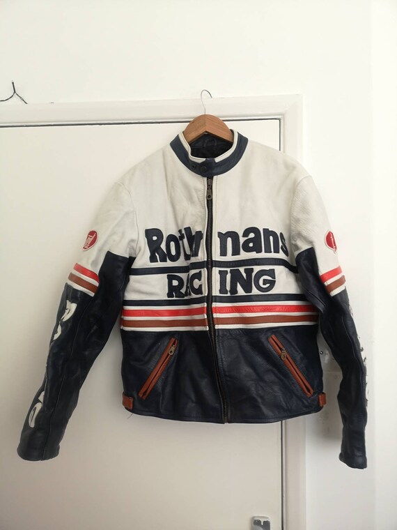 Vintage rothmans racing moto-cycle leather jacket in … - Gem