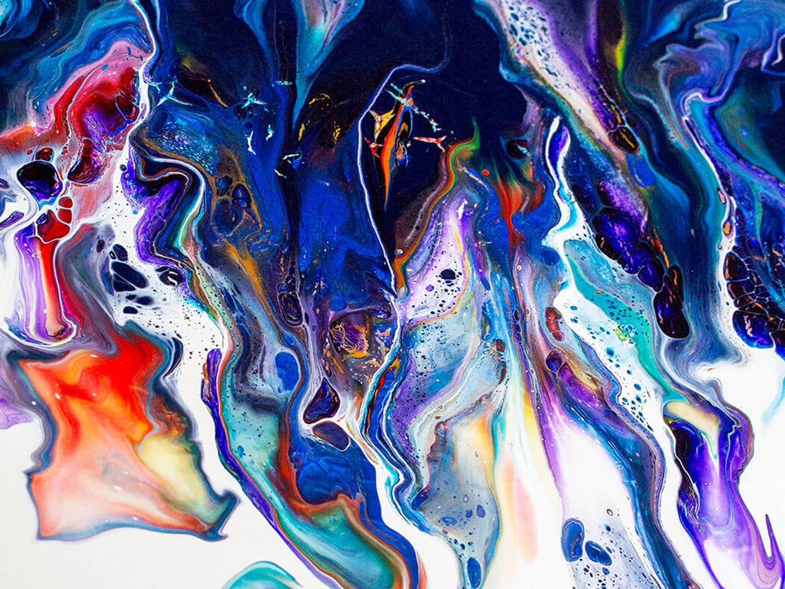 Let Your Imagination Flow Wall Art Abstract Stretched - Etsy