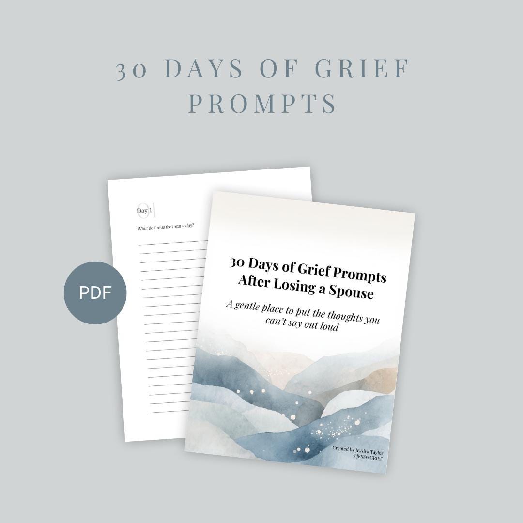Grief Journal After Losing a Spouse – 30 Gentle Writing Prompts for ...