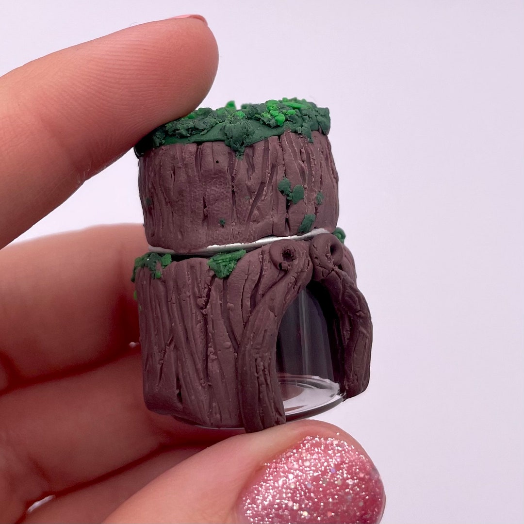 Mini Sculpted Jar - Mini Stash Jar, Glass Jar, Cottagecore Jar, Hand ...