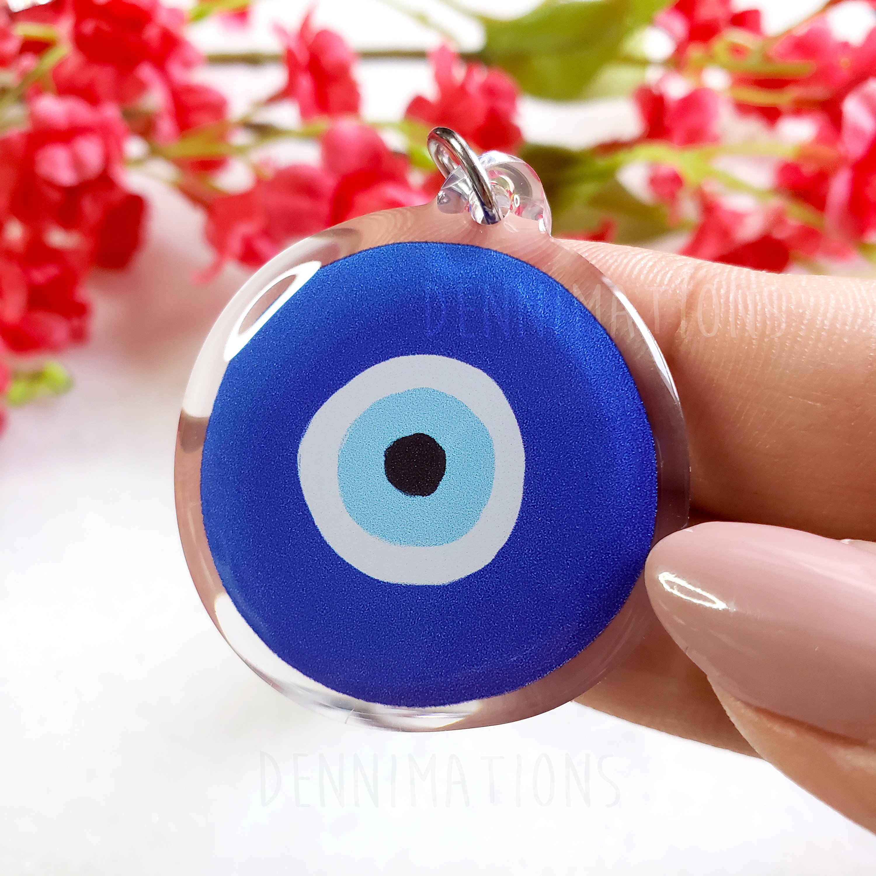 Mal De Ojo Evil Eye Double Sided Acrylic Charm | Etsy