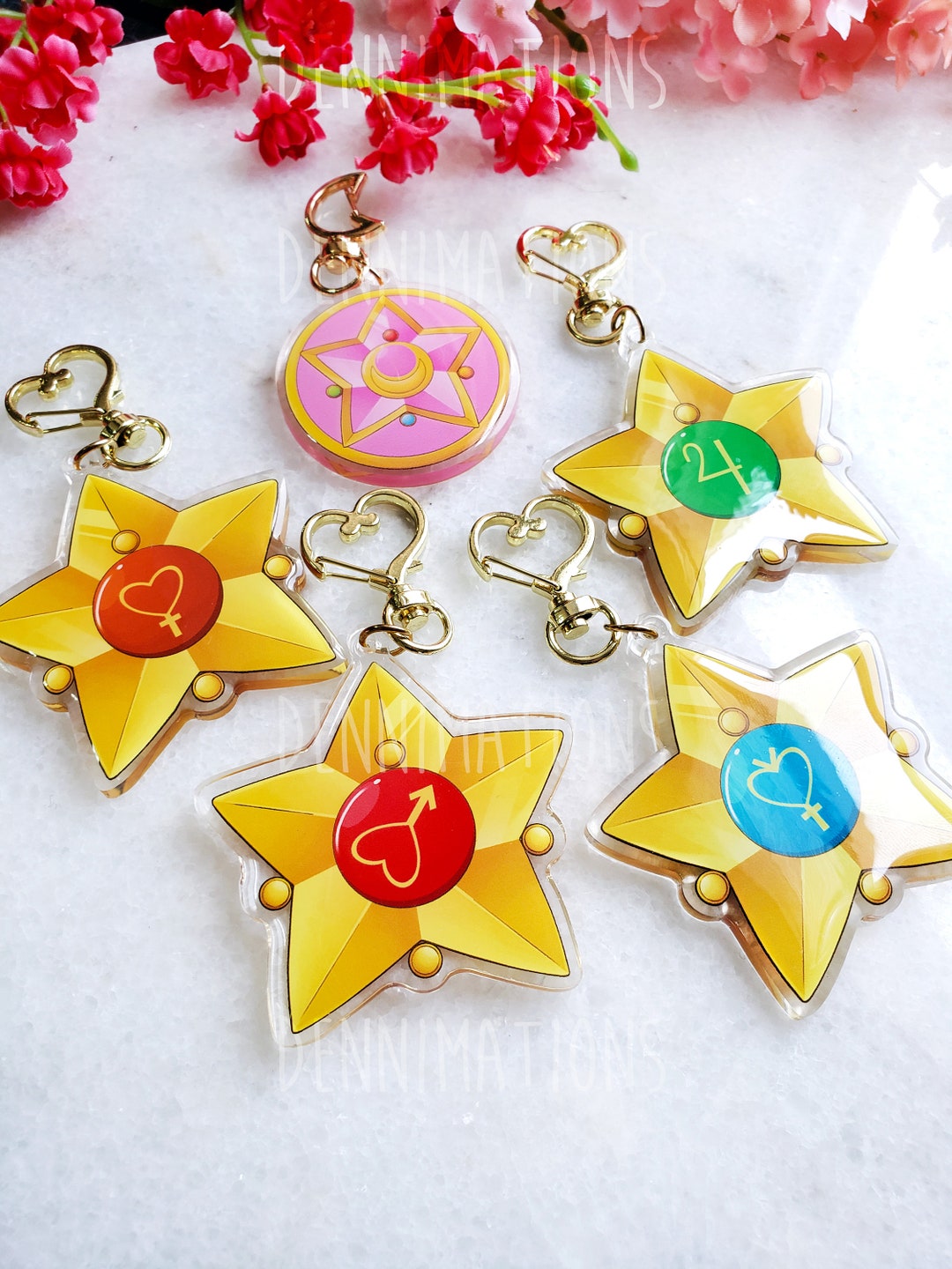 Magical Girl Acrylic Bag Charm | Purse Key Chain Accessories | 90s ...