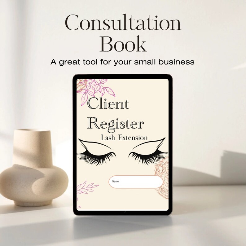 Client Register Eyelash Extension English Handbook - Etsy