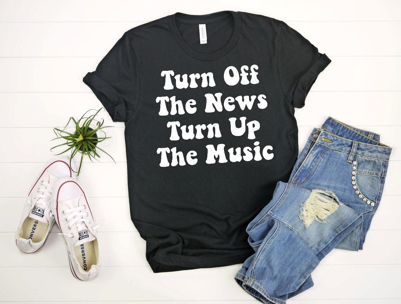Turn off the News Turn up the Music Music is Medicine 2020 - Etsy