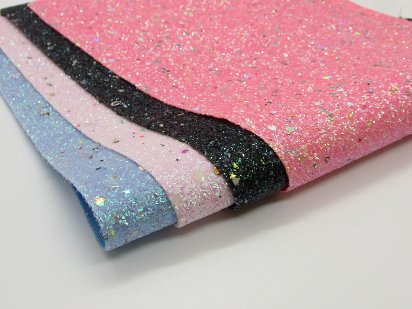 Glow in the Dark Scattered Fun: Fine Glitter Faux Leather Sheet, Vinyl ...