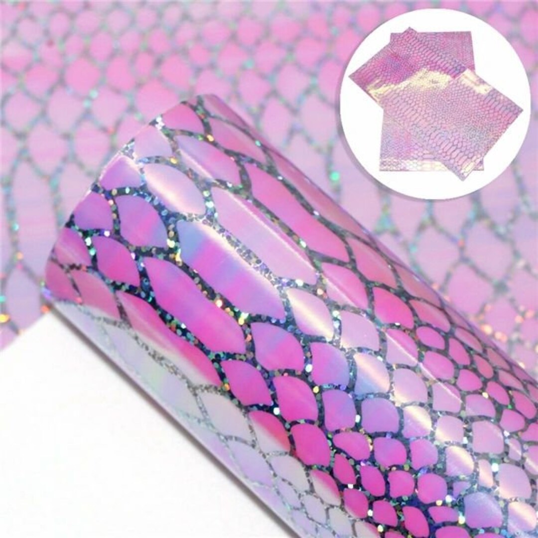 Flawed: Reflective Snake Skin Faux Leather Sheets, Vinyl Fabric Sheet ...