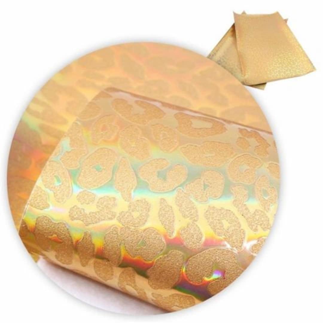 Flawed: Metallic Gold Cheetah Print Thin Faux Leather Sheets, Animal ...