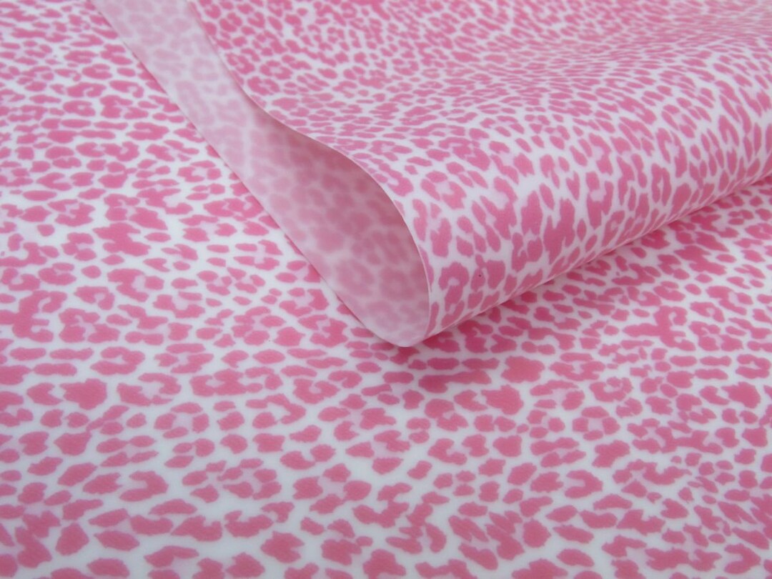 Pink Cheetah Print Jelly Sheets, 7.5x12 Animal Print Vinyl Sheet (U2 ...