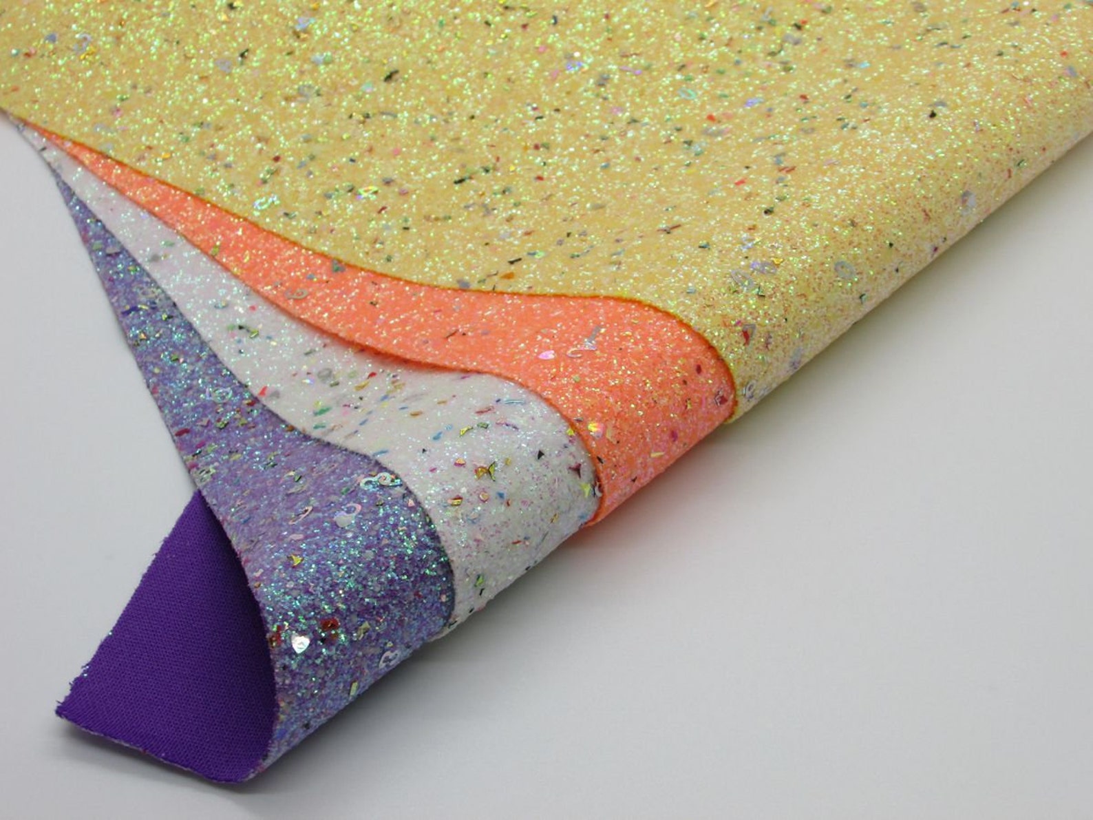 Glow in the Dark Scattered Fun: Fine Glitter Faux Leather Sheet, Vinyl ...