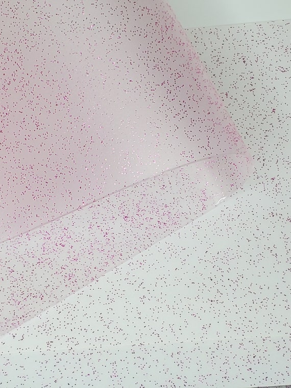 Pink Transparent Glitter Jelly Sheet 7.5x12 PVC Vinyl Sheet - Etsy