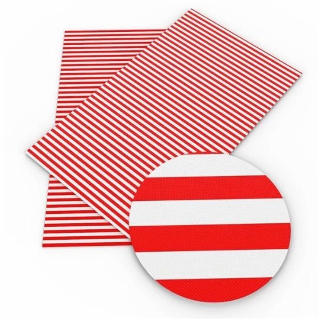Red and White Striped Sheets, Vinyl Fabric Sheet (P2-108) - Etsy