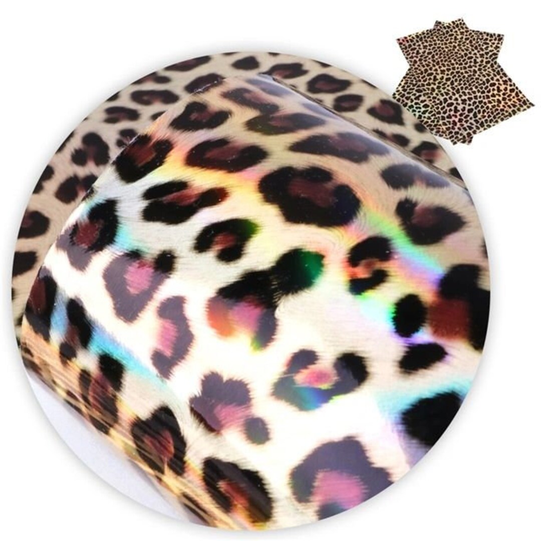 Flawed: Laser Light Gold Cheetah Print Faux Leather Sheets, 7.5x12 ...