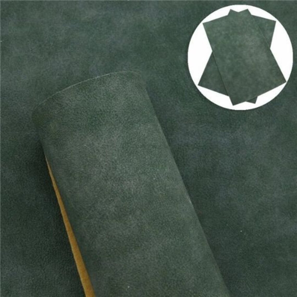 Dark Green Faux Leather Sheets, Vinyl Fabric Sheet F2-101 - Etsy