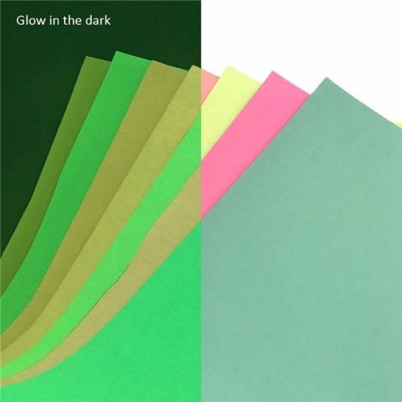 Glow in the Dark Faux Leather Sheets Vinyl Fabric Sheet - Etsy