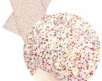 Sour Candy Chunky Glitter Faux Leather Sheet Vinyl Fabric | Etsy