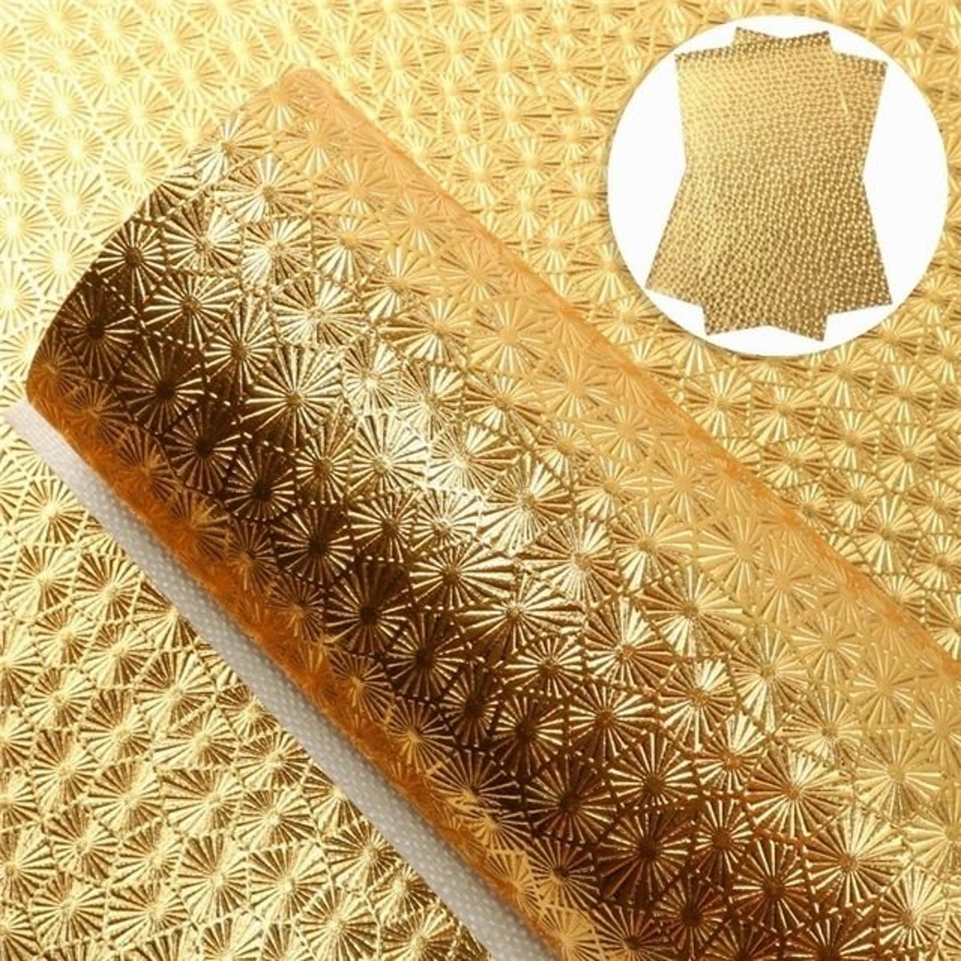 Golden Thin Textured Vinyl Sheet D2-111 - Etsy UK