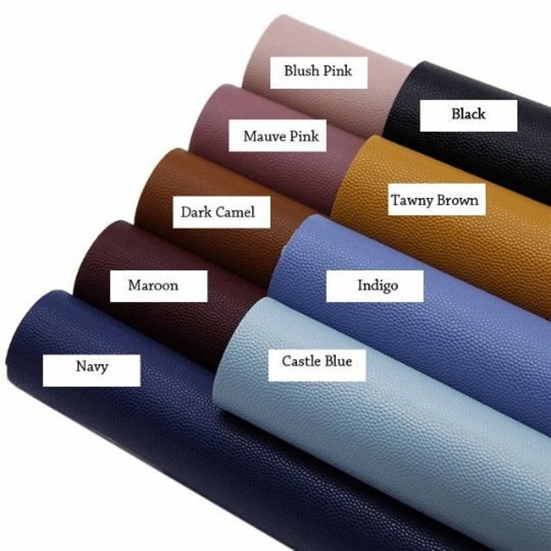Thick Textured Faux Leather Sheets Vinyl Fabric Sheet | Etsy