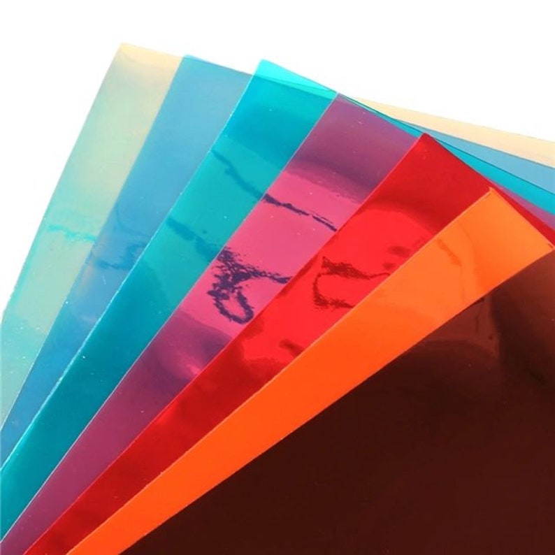 Transparent Tinted 7.5x12 Jelly Sheets, Vinyl Sheet (I1-122) - Etsy